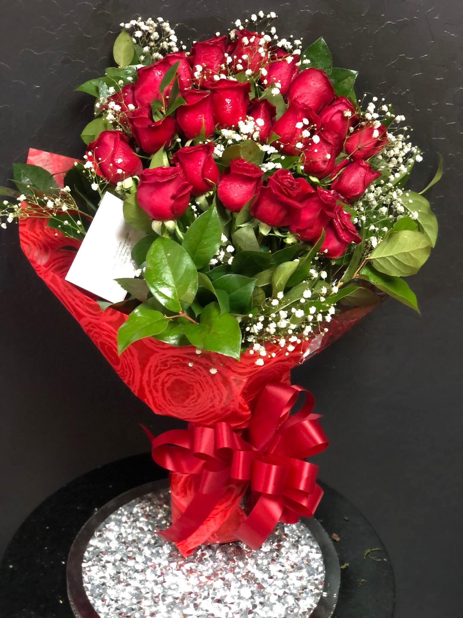 Wrapped Rose Bouquet-No Vase by Infinity Floral Designs