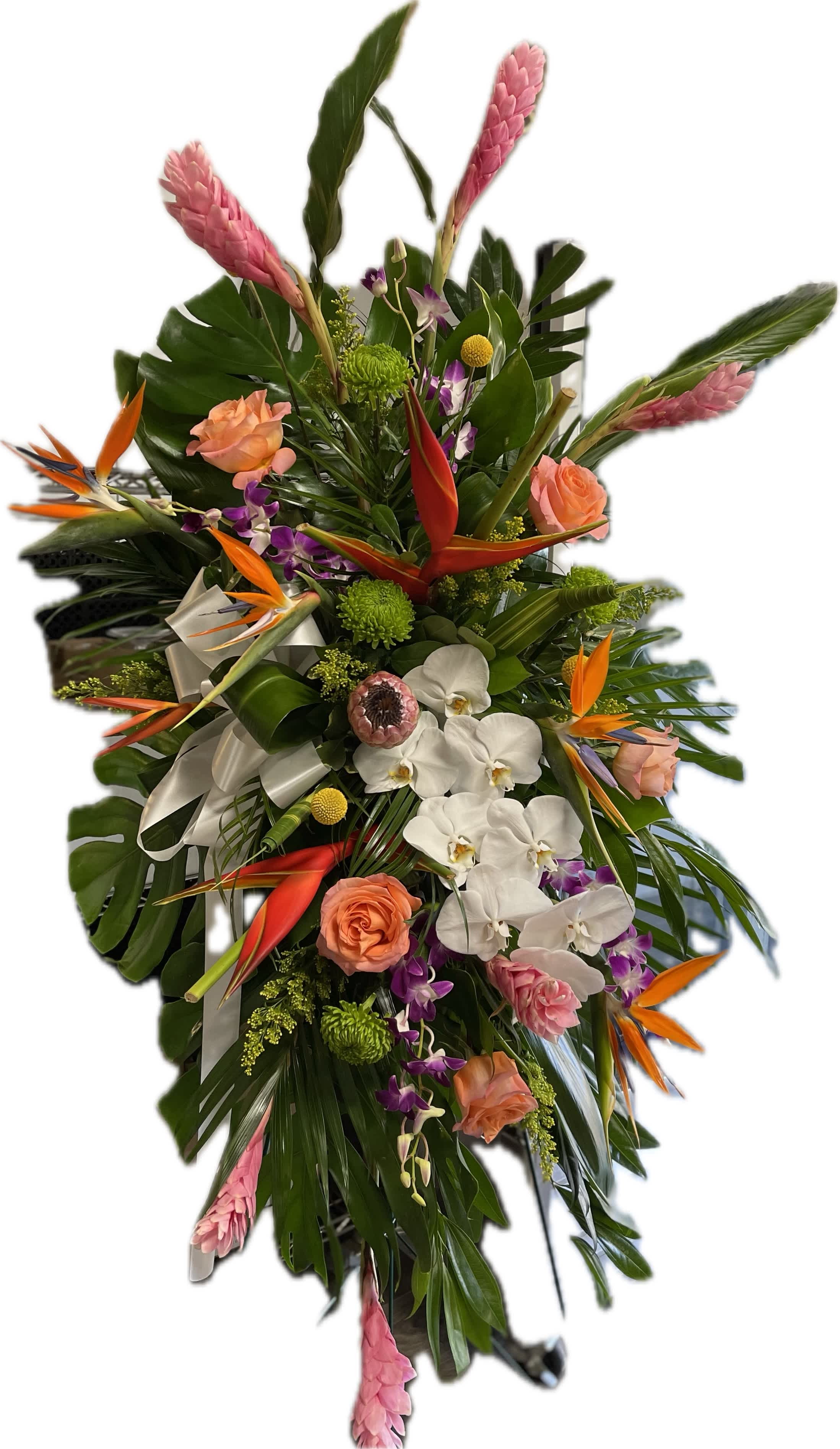 Tropical standing spray in Naples, FL | Botanicals On The Gulf