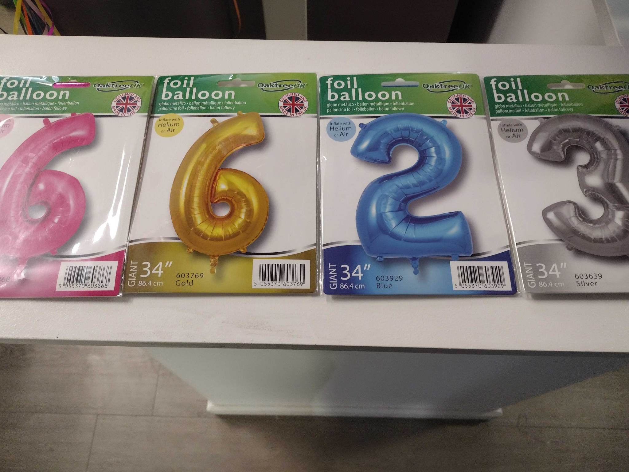 34in Number Balloon In Virginia Beach Va Zontini Event Decorators