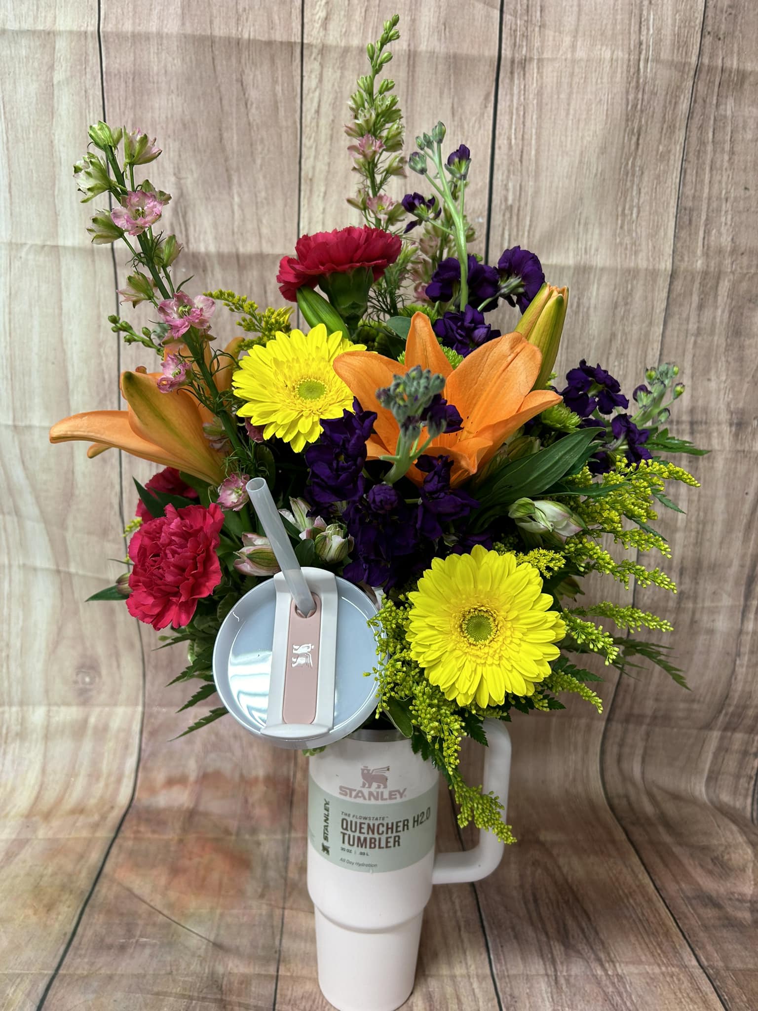 Stanley Cup Arrangement ( Colors may vary) by Deb's Floral Designs, LLC