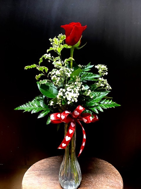 Single Rose Bud Vase in Coos Bay, OR | Checkerberry's Flowers & Gifts