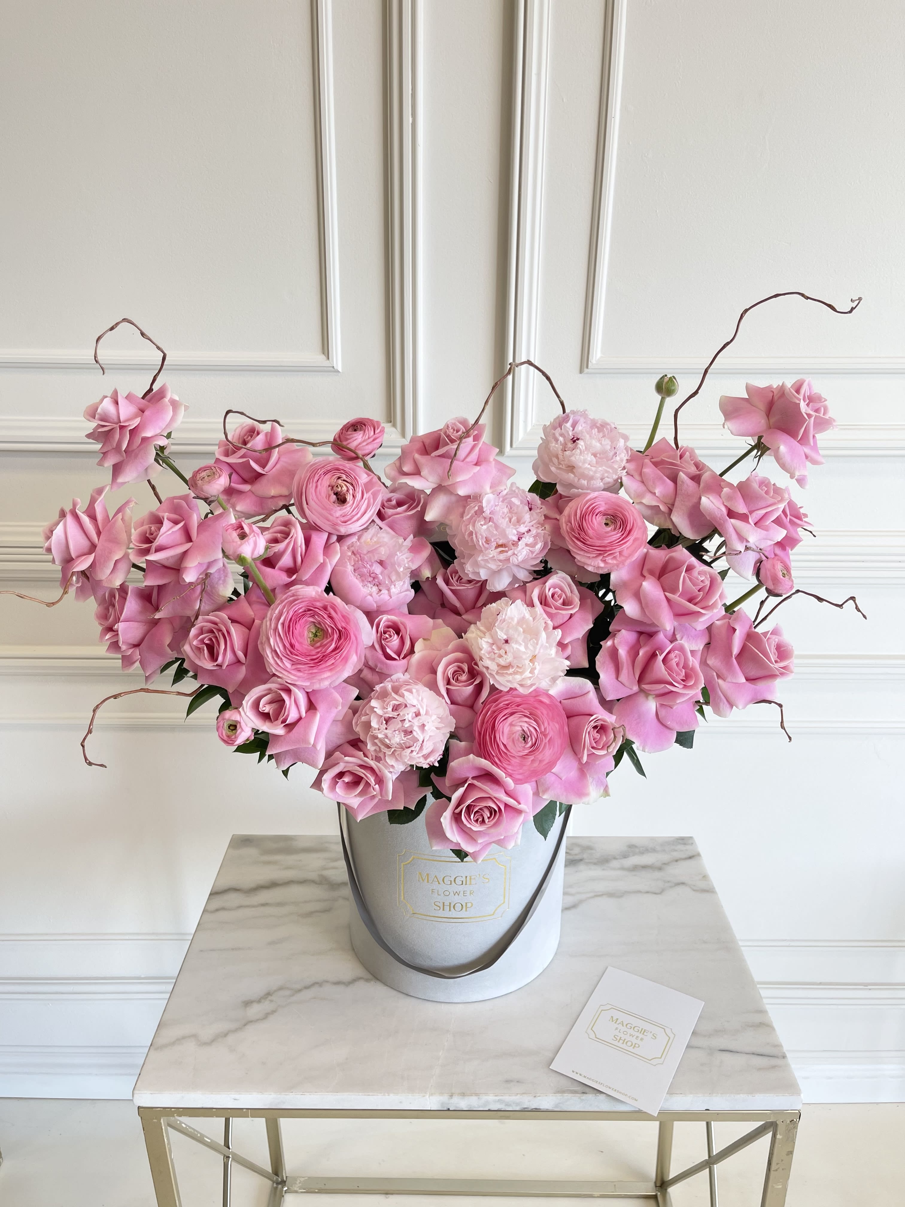 MFS Pink Reflexed Rose Box in Maywood, CA | Maggie's Flower Shop