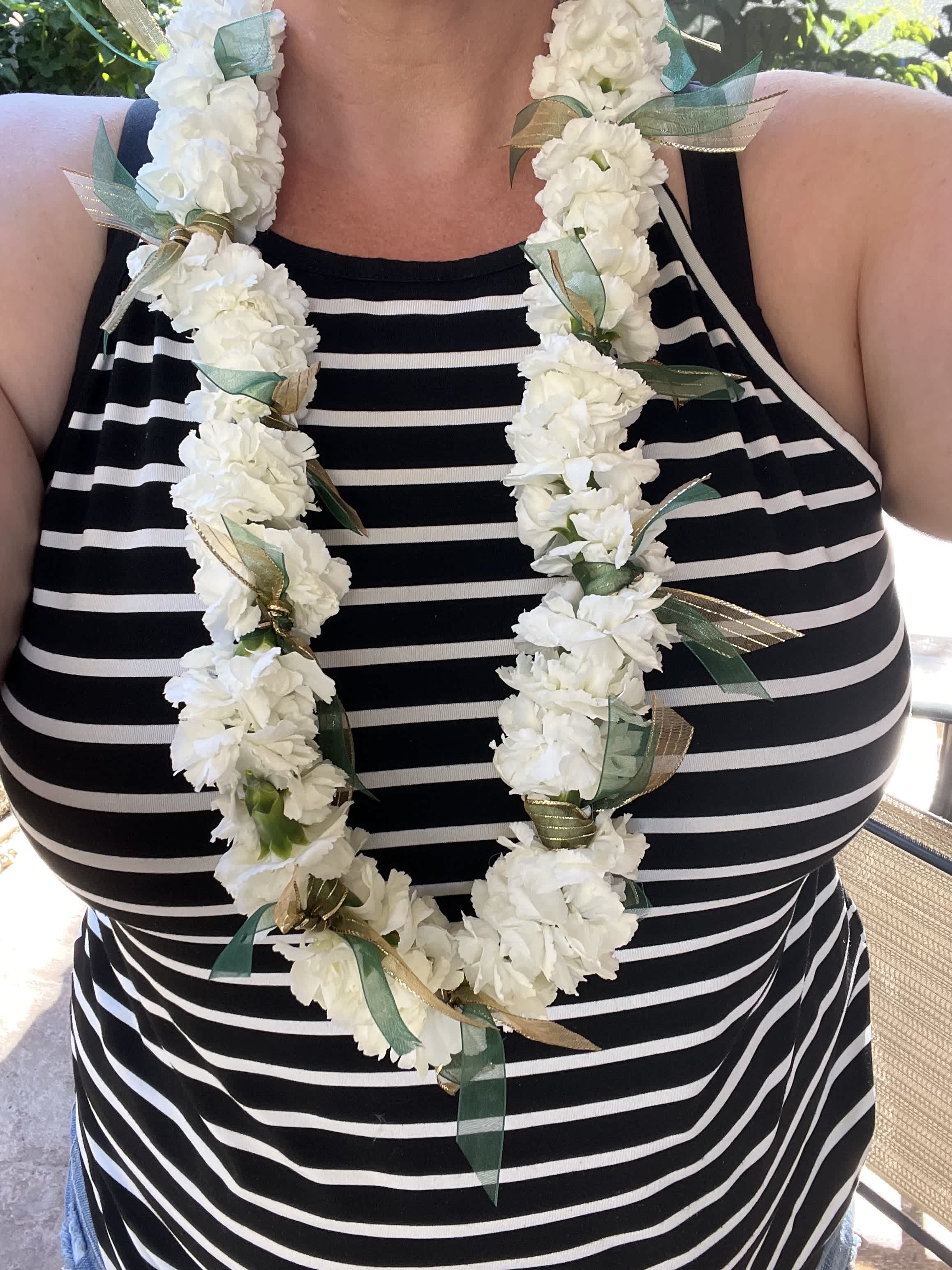 Mini carnation lei by The Flower Garage