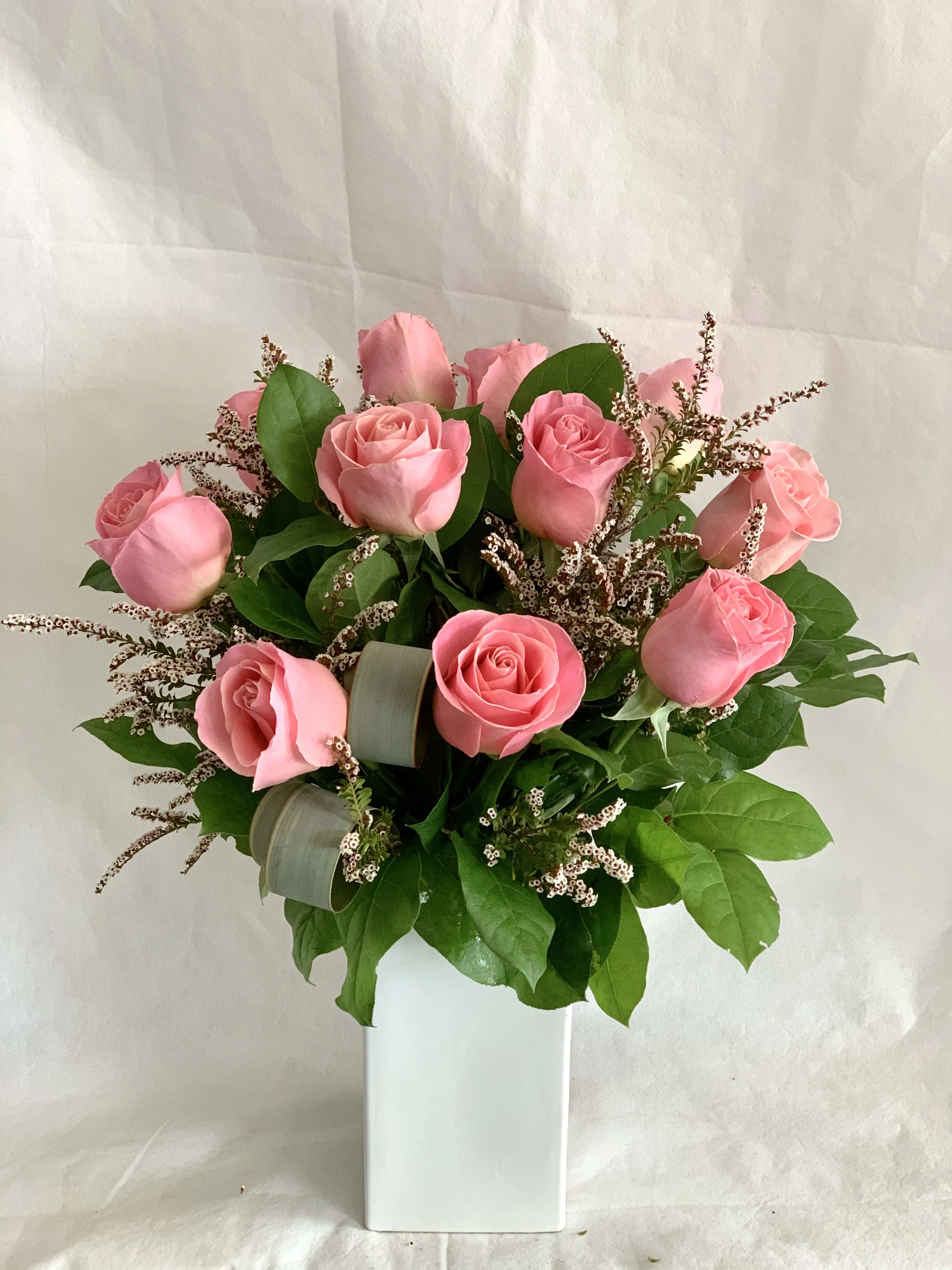 Pink Rose Arrangement by Alpha Floral