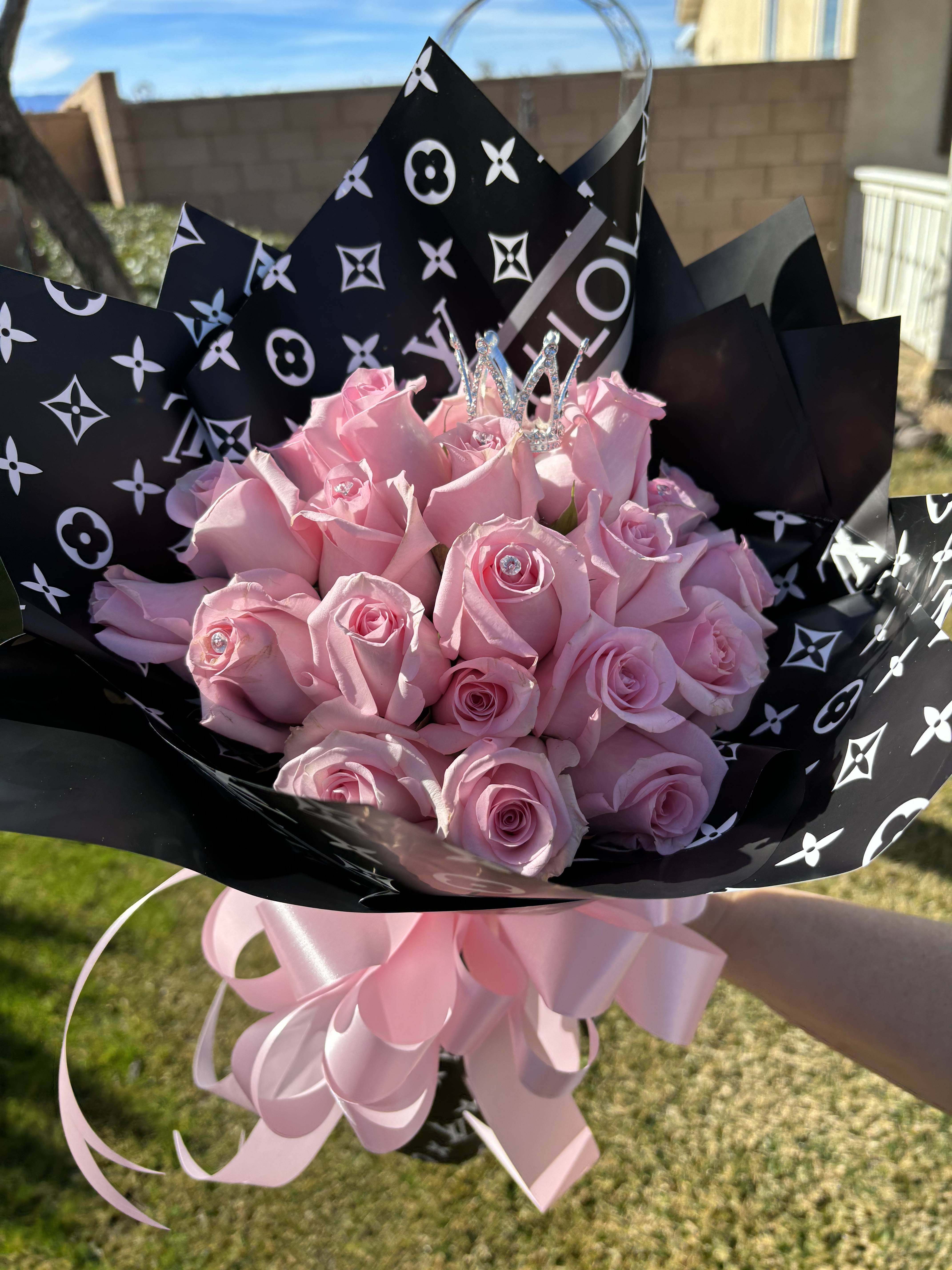 2 dozen rose ramo by Flowers by Gina Jones