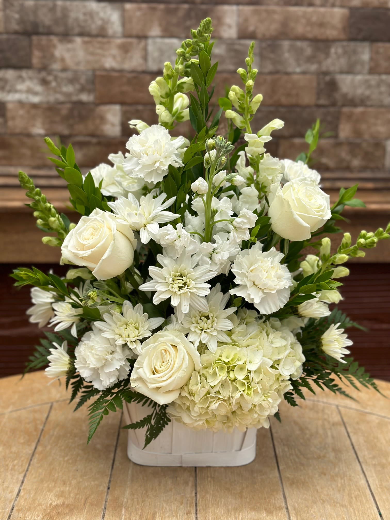 Designer's Choice - White sympathy basket in Jefferson City, MO | River ...