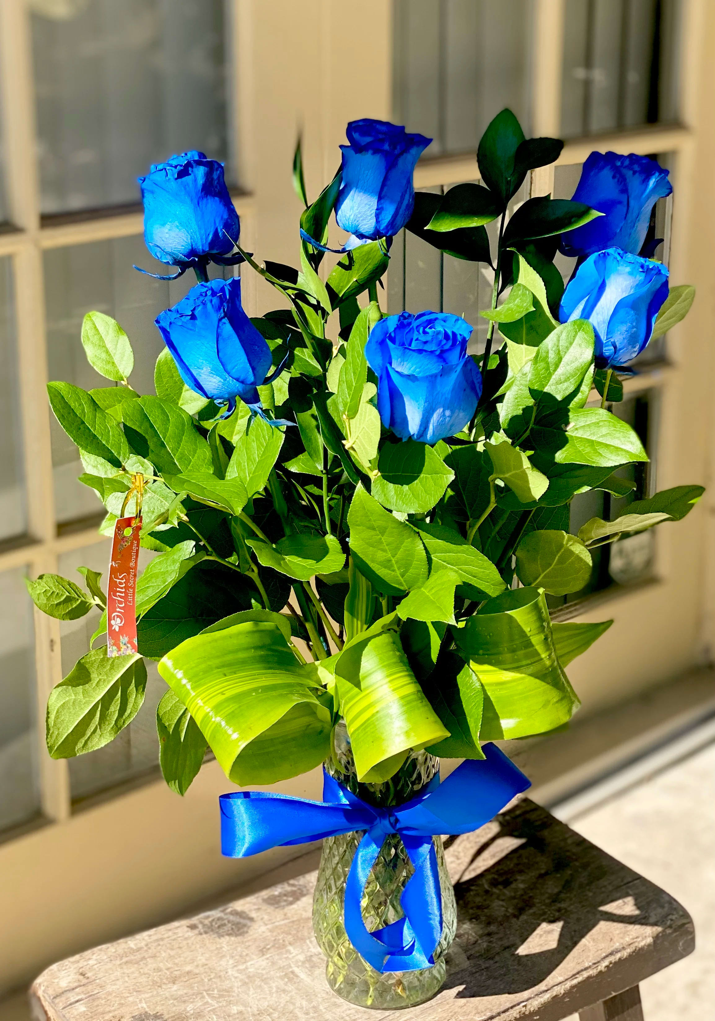 Royal Blue Premium Rose Bouquet in Placentia, CA | Orchids Little ...