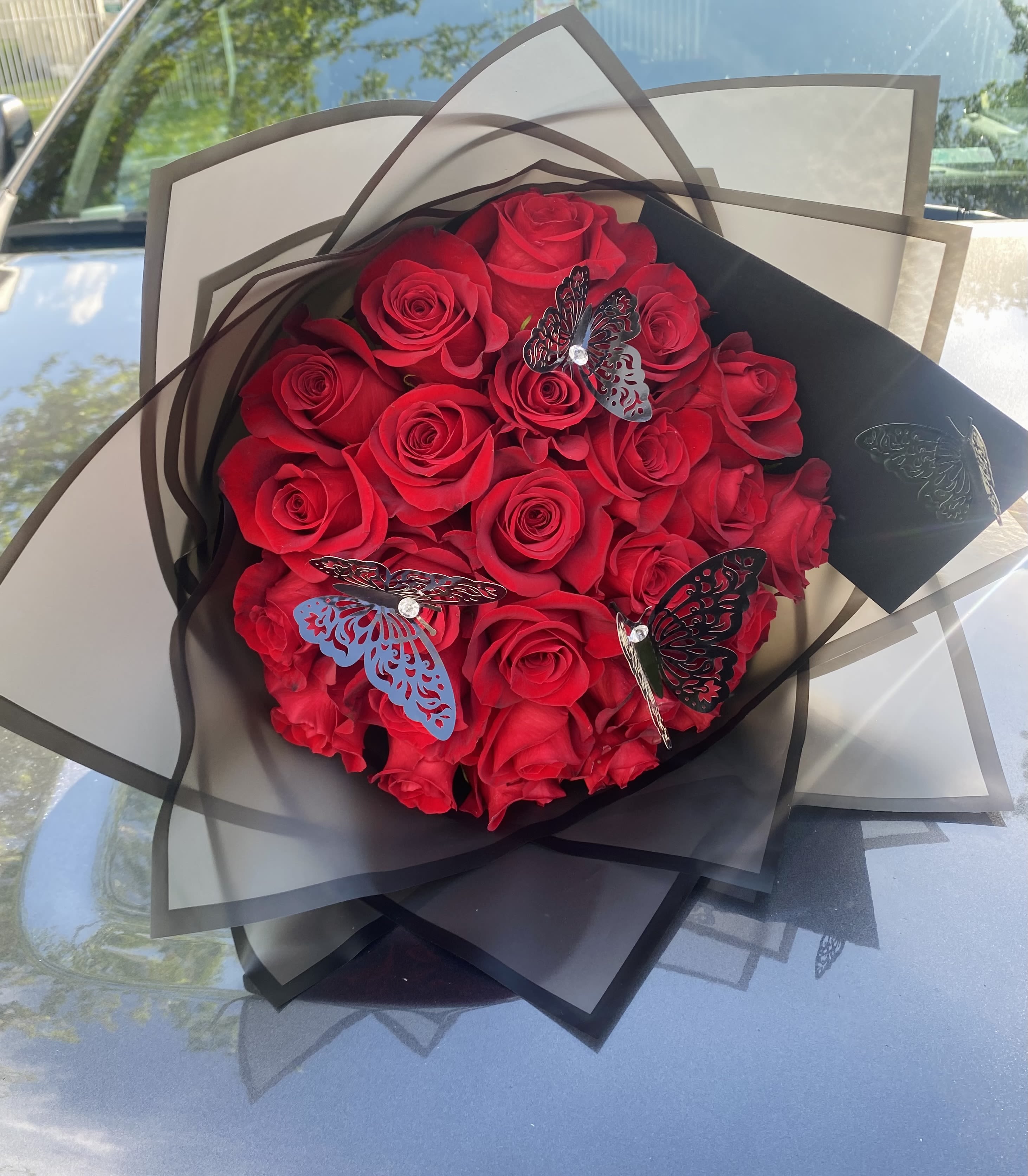 25 Red Roses Bouquet by NikkiBaskets Flowers