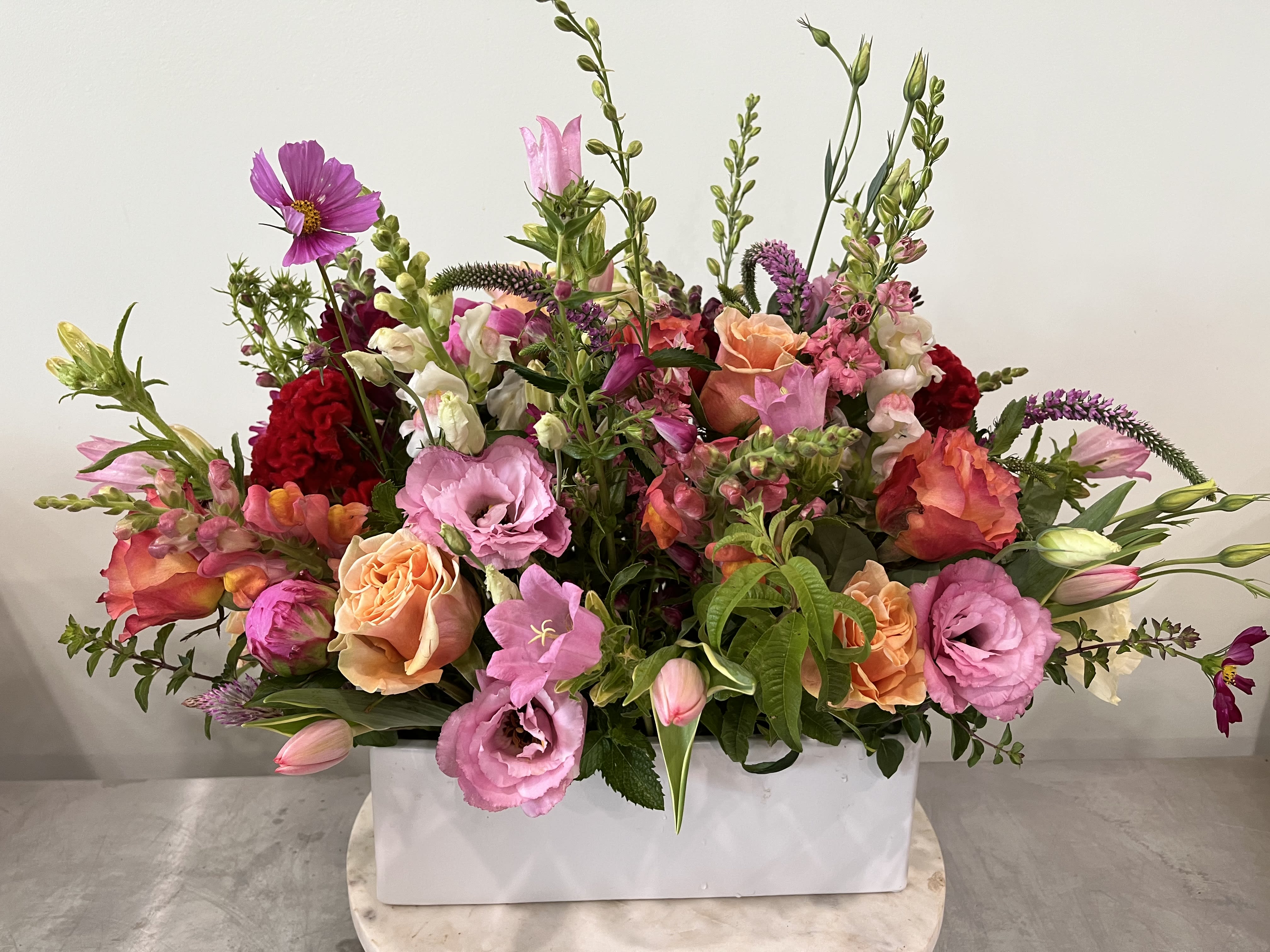 Centerpiece Rectangle in Stanley, NC | Hawk and Sparrow Flowers