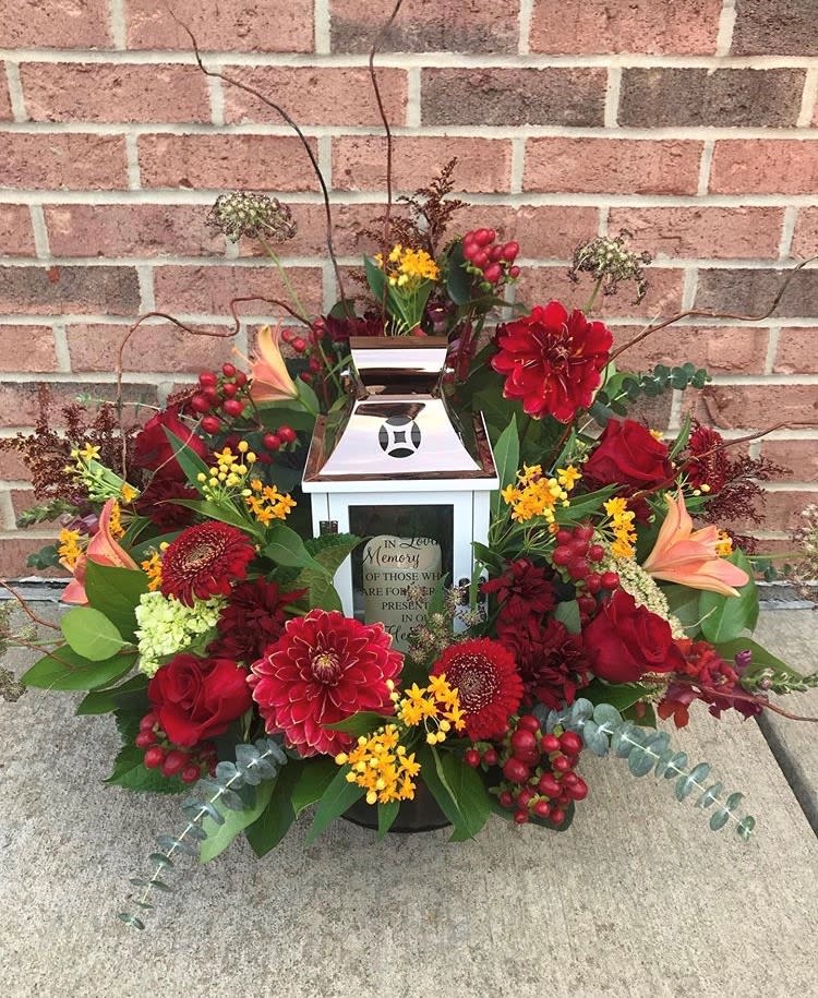 Sympathy Expressions Lantern Arrangement in Greensburg, PA | Curly Willow