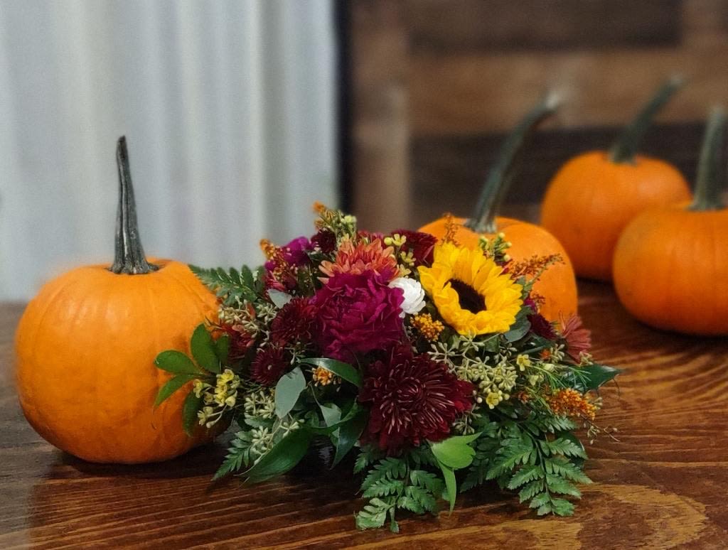 Thankful Tabletop Festive Centerpiece by The Flower Bar Design