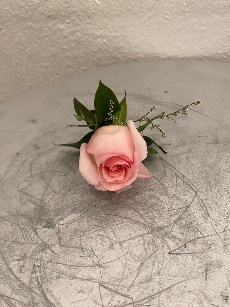 Light Pink Rose Boutonniere in Fairhope, AL | Southern Veranda