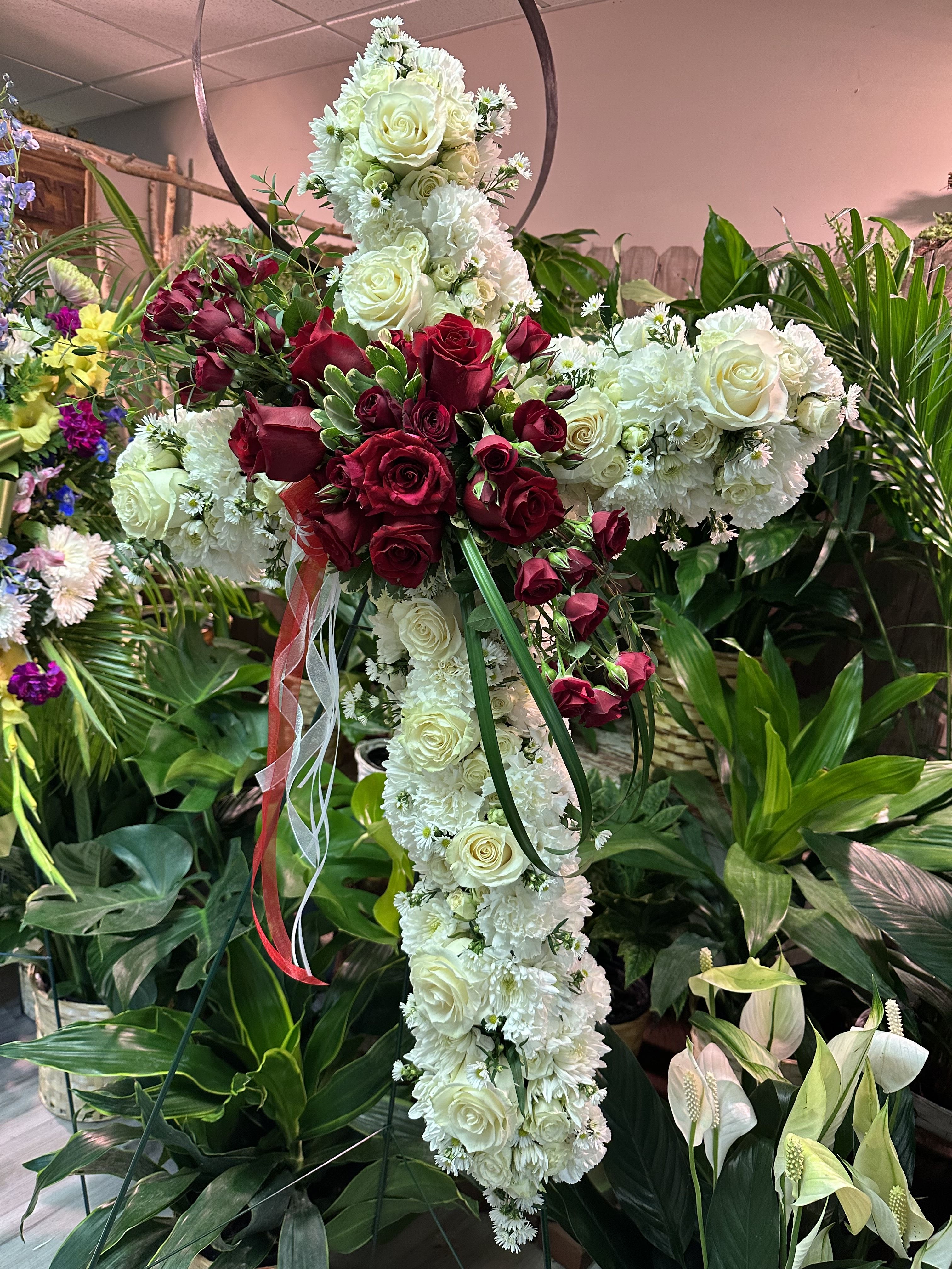 Cross by Evans Flower Shop