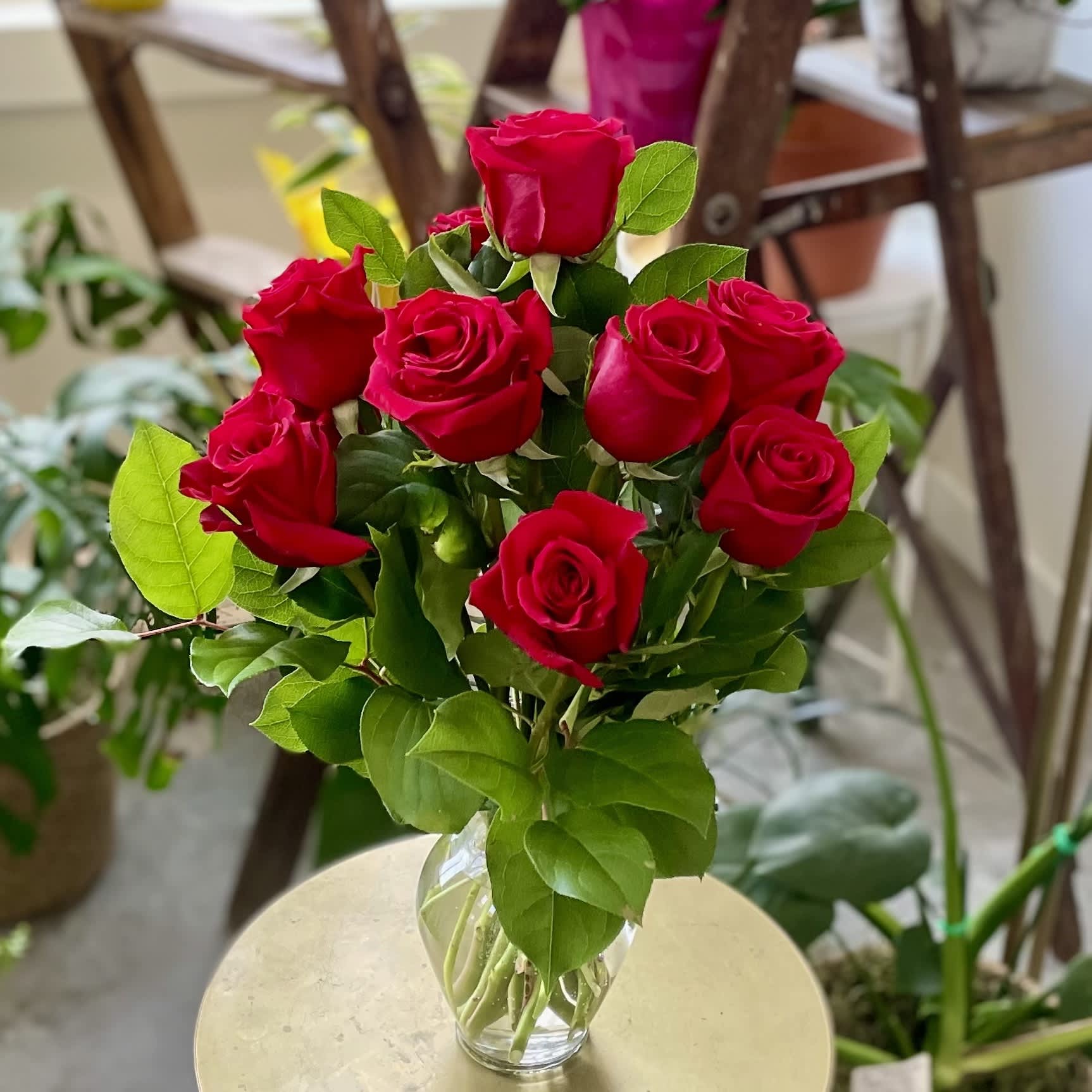 Classic Dozen Red Rose Vase by Sweet Alice