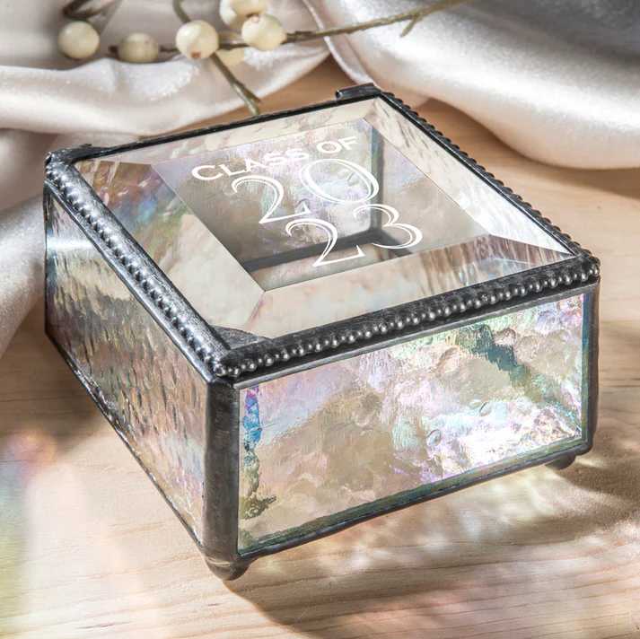 Graduation CLASS OF 2024 Glass Keepsake Box- Graduation Gifts in Laredo ...