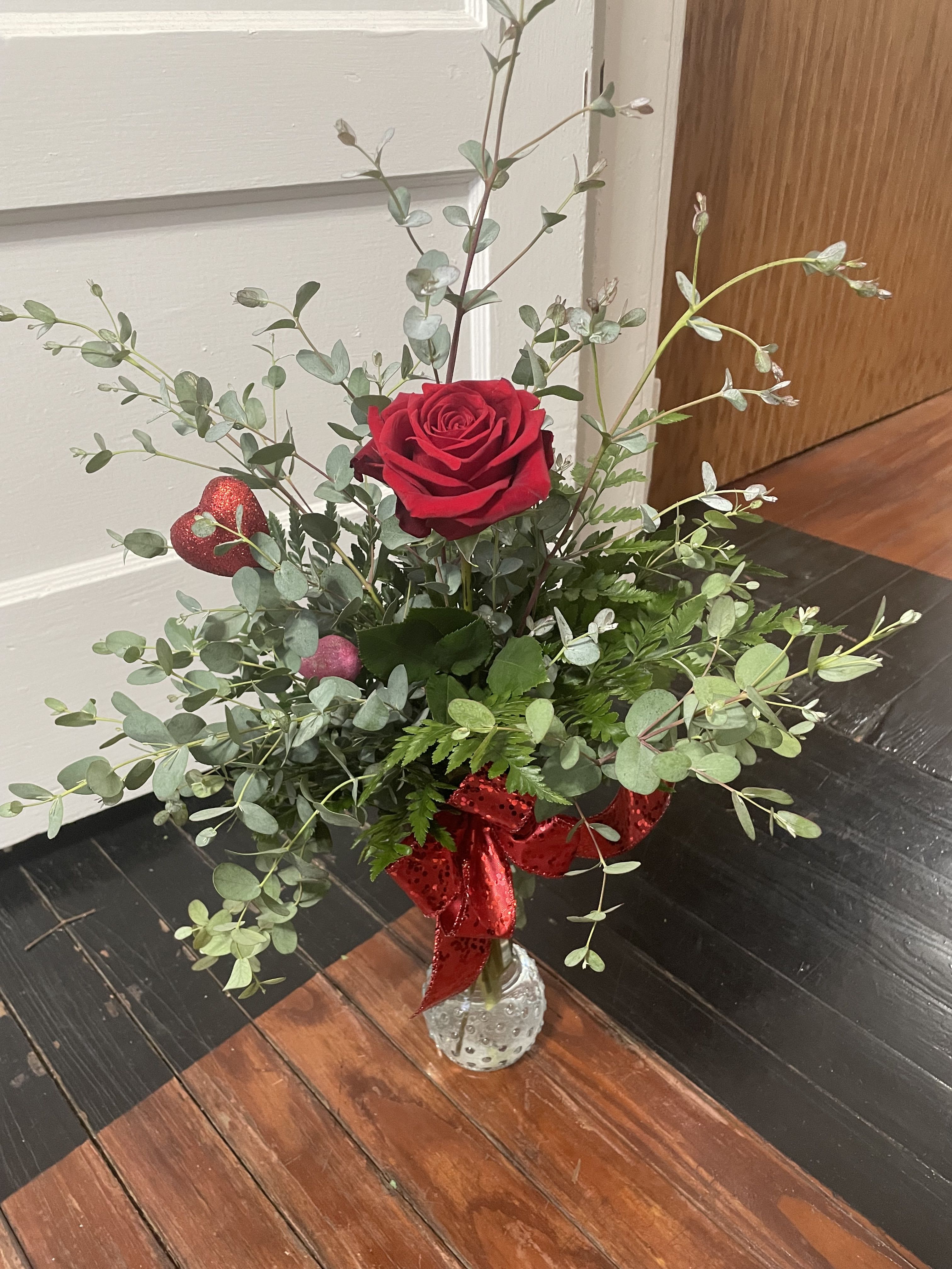 Single Red Rose Vase in Shelbyville, TN | Flowers For Keeps
