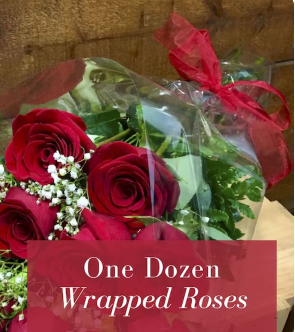 1 Dozen Wrapped Roses. ( Red , and Lavender, Hot pink, Pink ) by ...