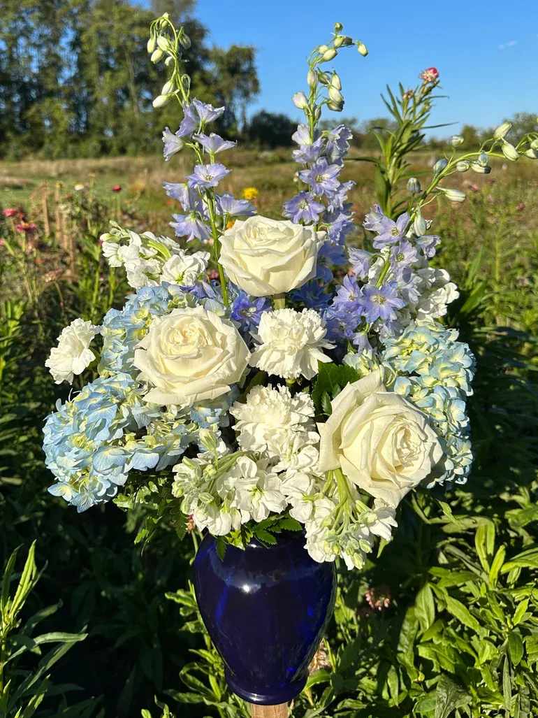 Beautiful In Blue Flower Arrangement in Baltimore, MD | The Flower Cart