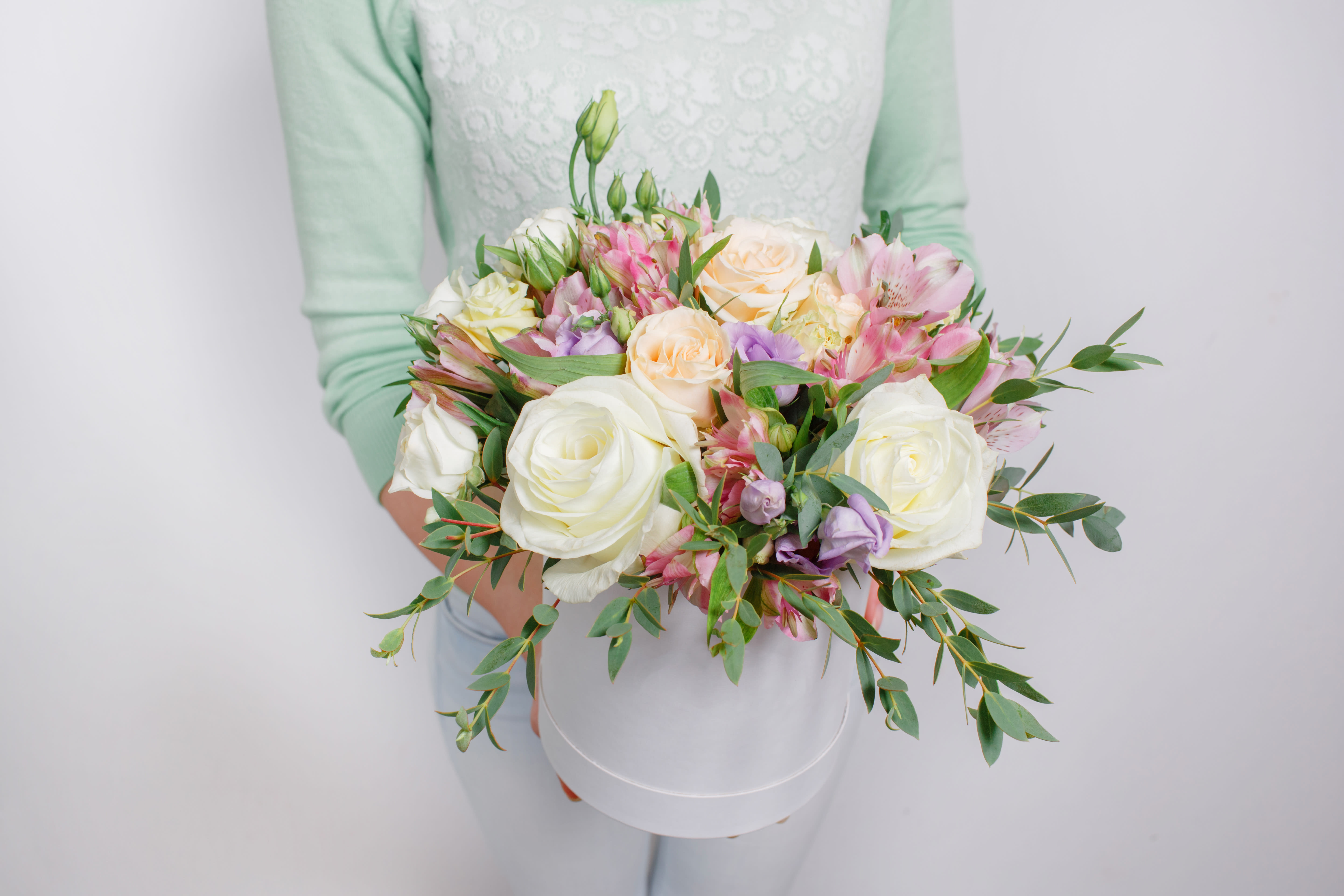 Pastel Rose Composition in San Francisco, CA | Elizabeth's Flowers, Inc.