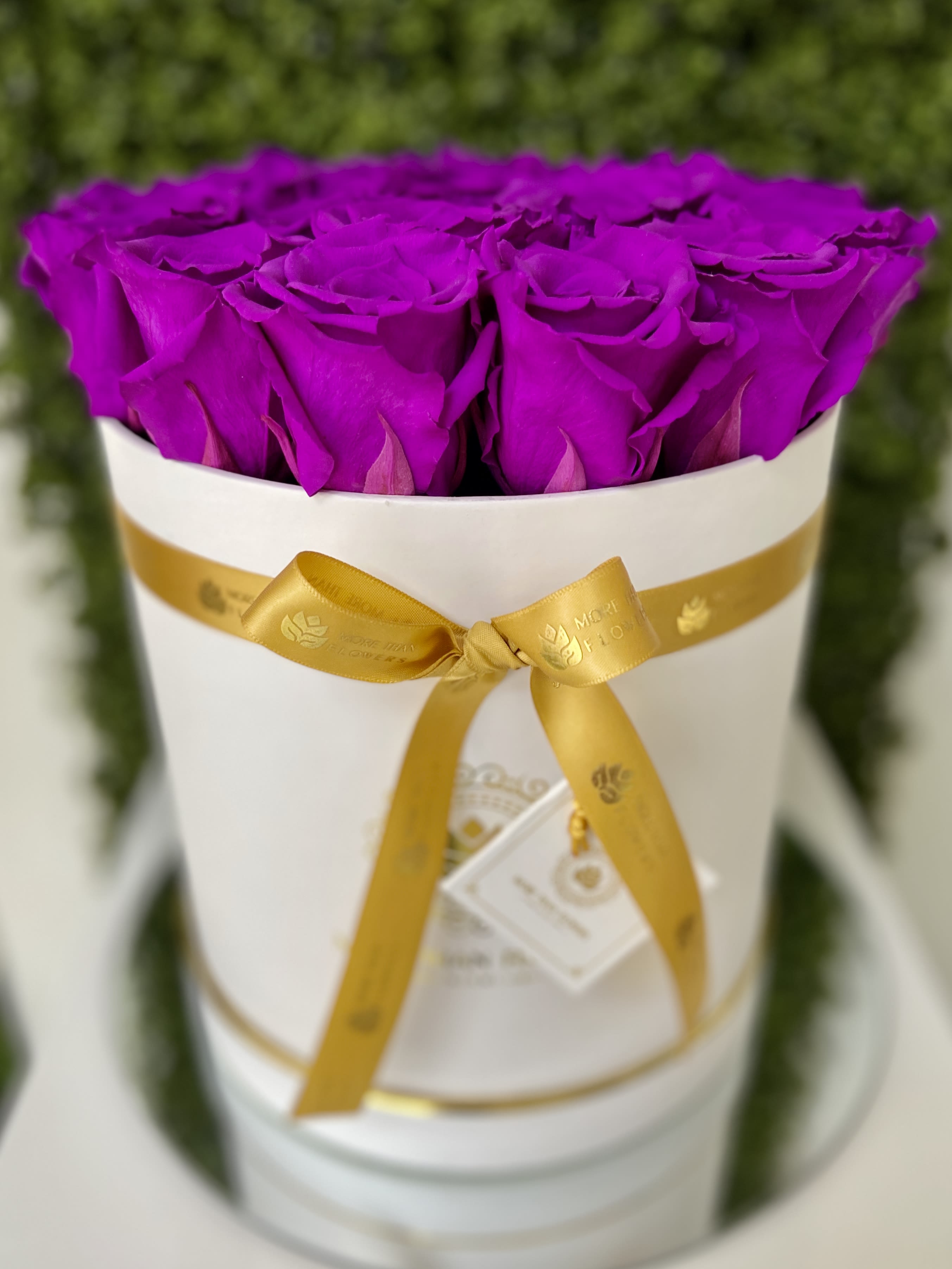 Eternal Roses Round Box - White Box, Purple in Miami, FL | More Than ...
