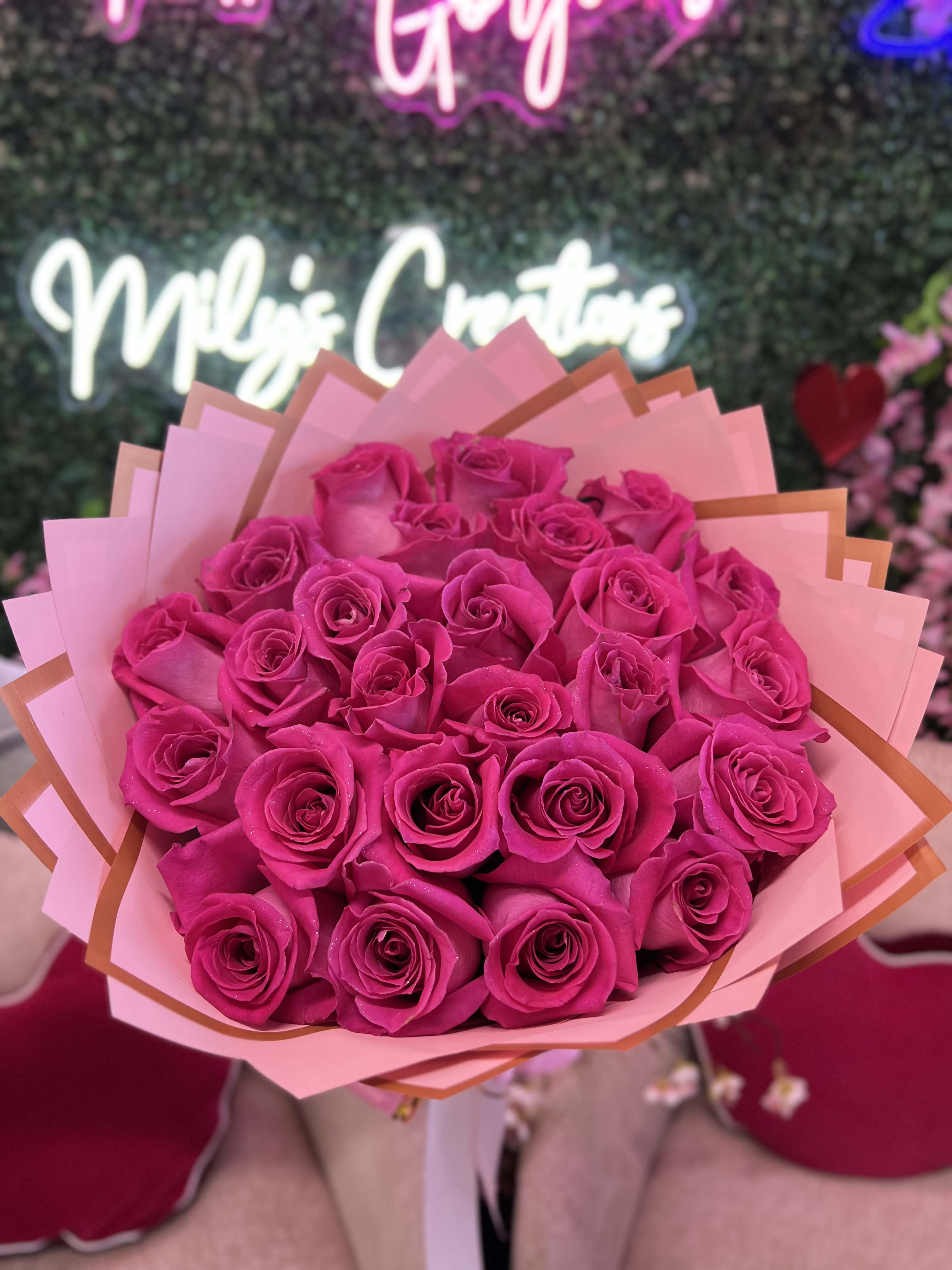 Hot Pink Roses Bouquet in Waldorf, MD | Mily’s Creations Florist