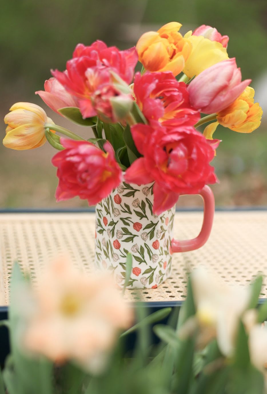 Floral Mug- Fortress Coffee + a Mug of Flowers!by The Front Porch JXN
