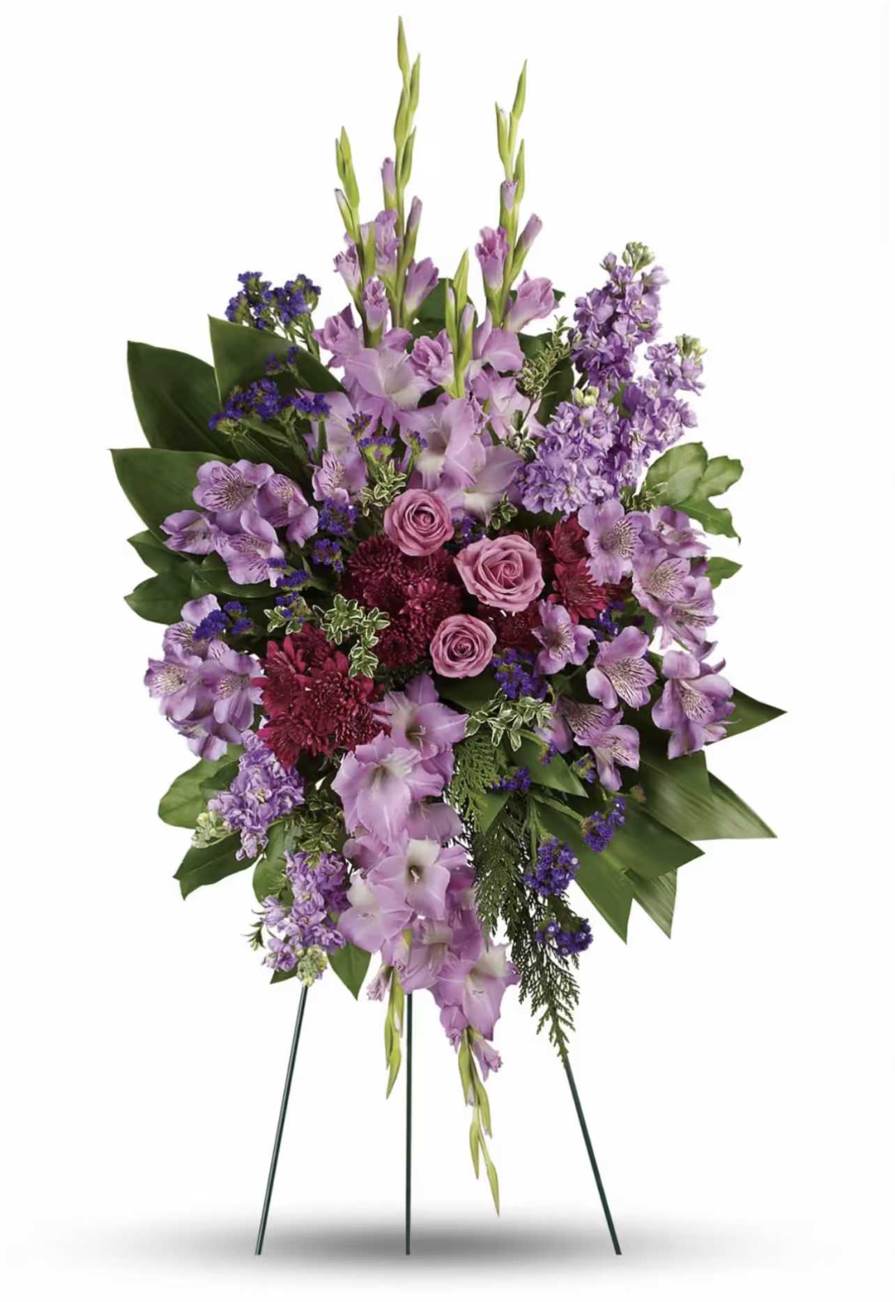 Purple Griefs Standing Spray by The Rose of Sharon